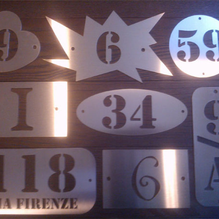 NUMERO CIVICO PERSONALIZZABILE INOX FONT A SCELTA - Cose Così Crema